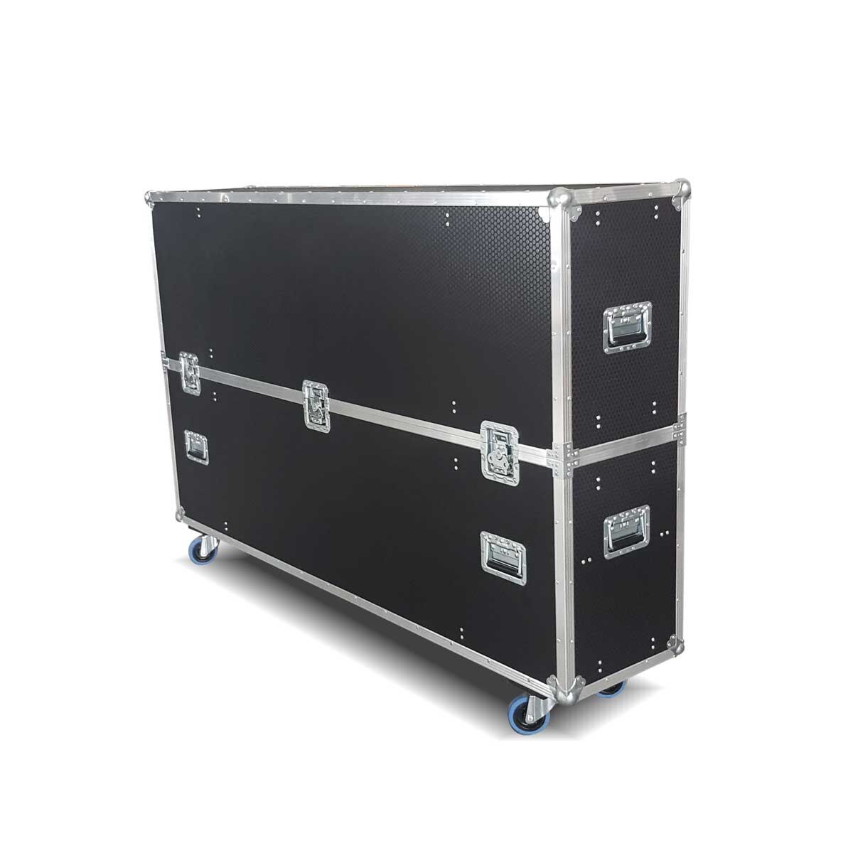 Double 81" - 85" TV Flight Case